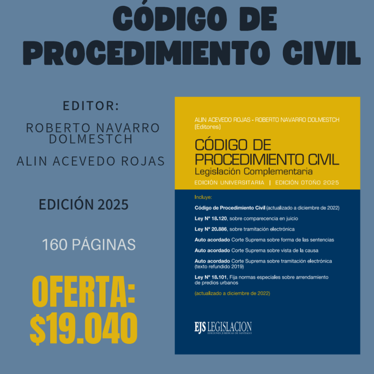 Código de Procedimiento Civil – Edición 2025 – Ediciones Jurídicas de ... Código de Procedimiento Civil – Edición 2025 – Ediciones Jurídicas de ...